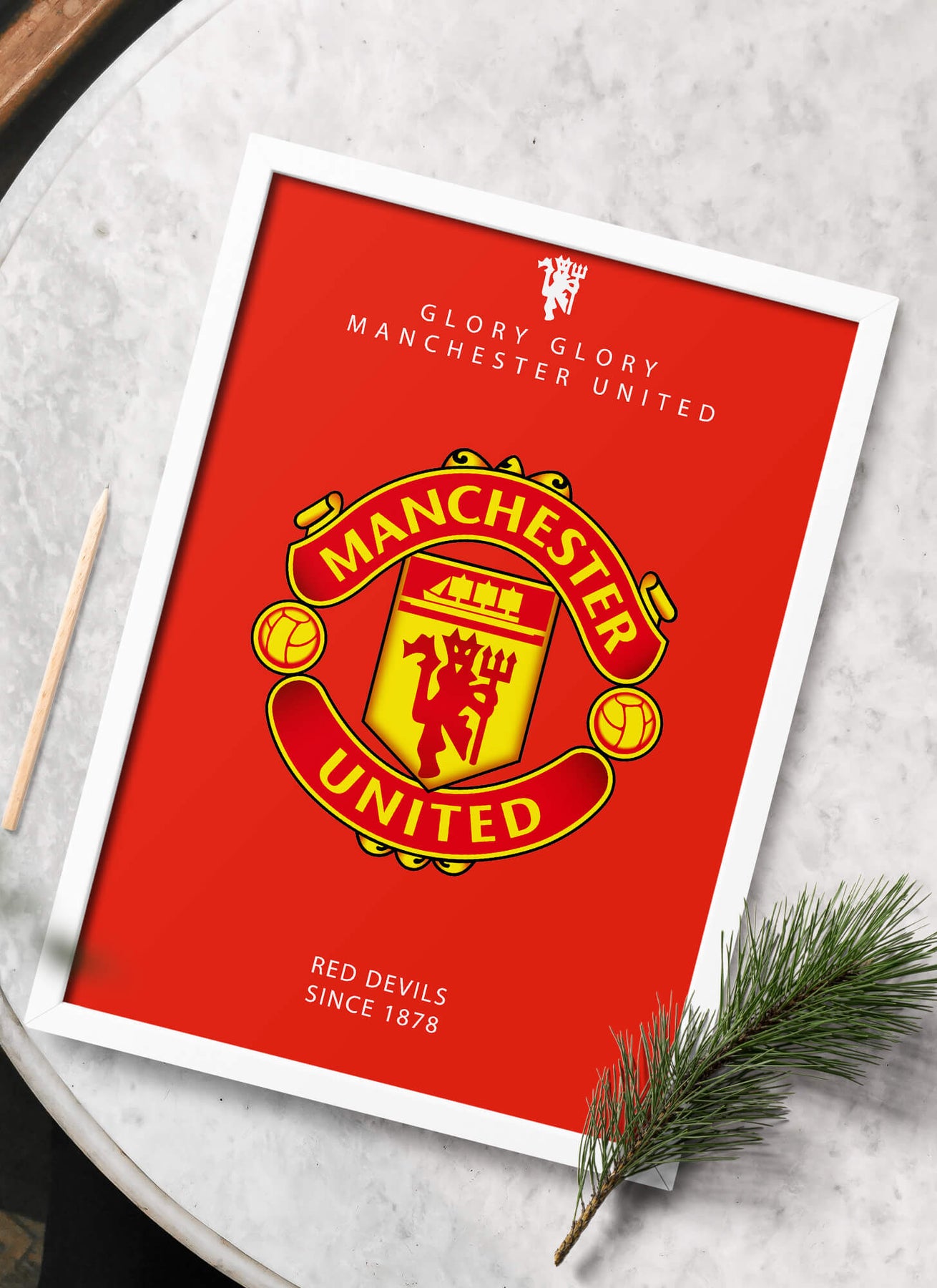 Manchester United Logo Frame – SINCE 7 STORE